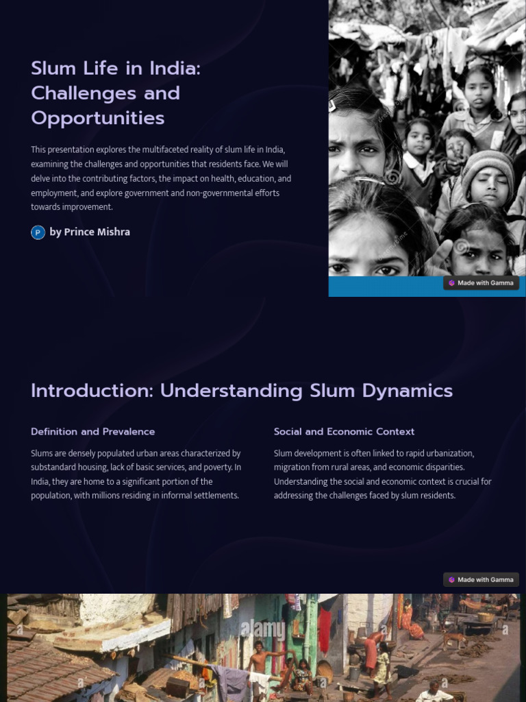 Slum Life in India Challenges and Opportunities | PDF | Slum | Poverty