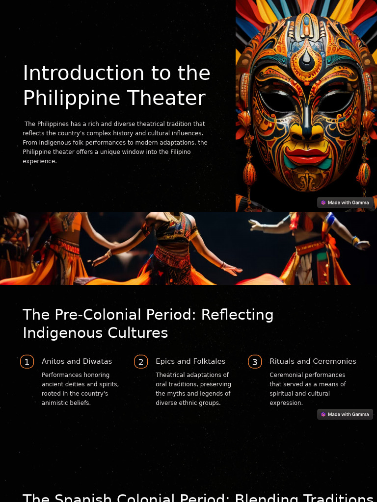 WEEK 5 Introduction to the Philippine Theater | PDF | Philippines | Theatre