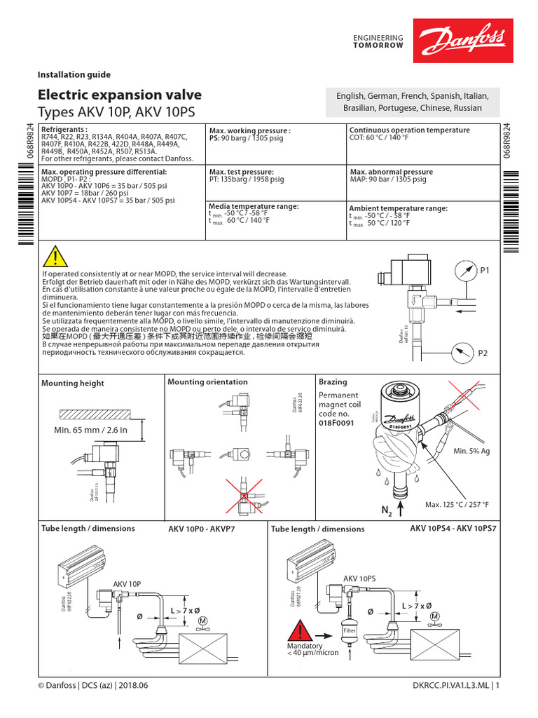 Installation Guide - Types AKV 10P, AKV 10PS | PDF