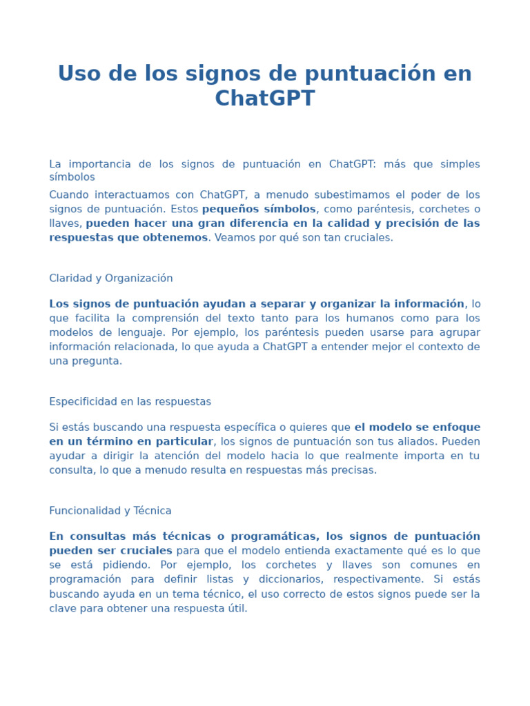 Signos Puntuación ChatGPT | PDF | Python (lenguaje de programación ...