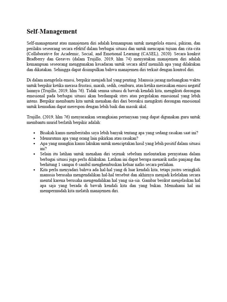 Self-management | PDF