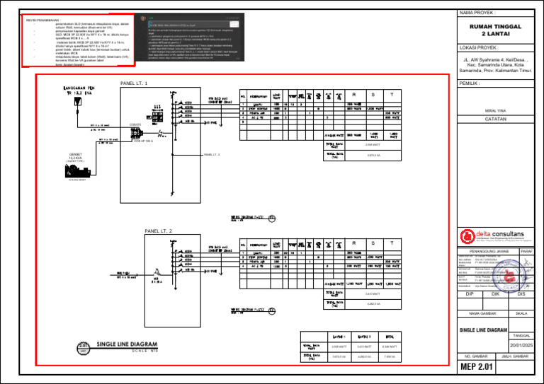 Mep 2.01 Single Line Diagram-Mep 2.01 Single Line Diagram | PDF