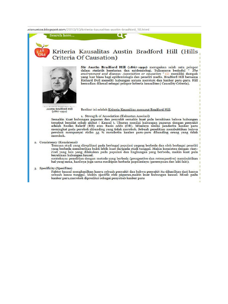 Materi Hub - Kausal Epid | PDF