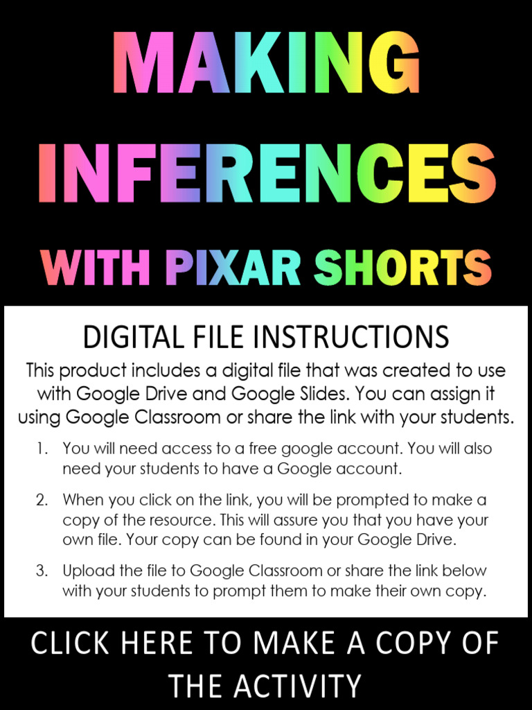 Making Inferences Pixar Shorts | PDF
