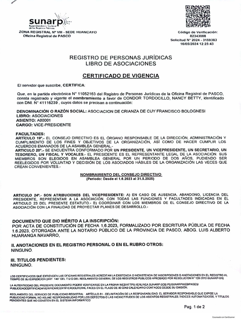 Vigencia Poder | PDF