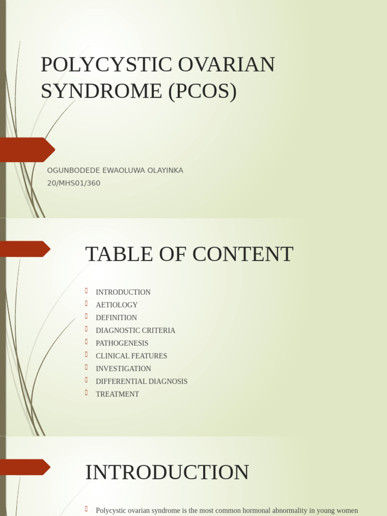 POLYCYSTIC OVARIAN SYNDROME (PCOS) | PDF | Polycystic Ovary Syndrome ...