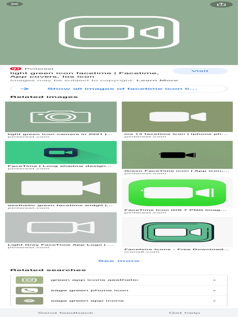 Light Green Aesthetic FaceTime Icon | PDF | Ios | Personal Digital ...