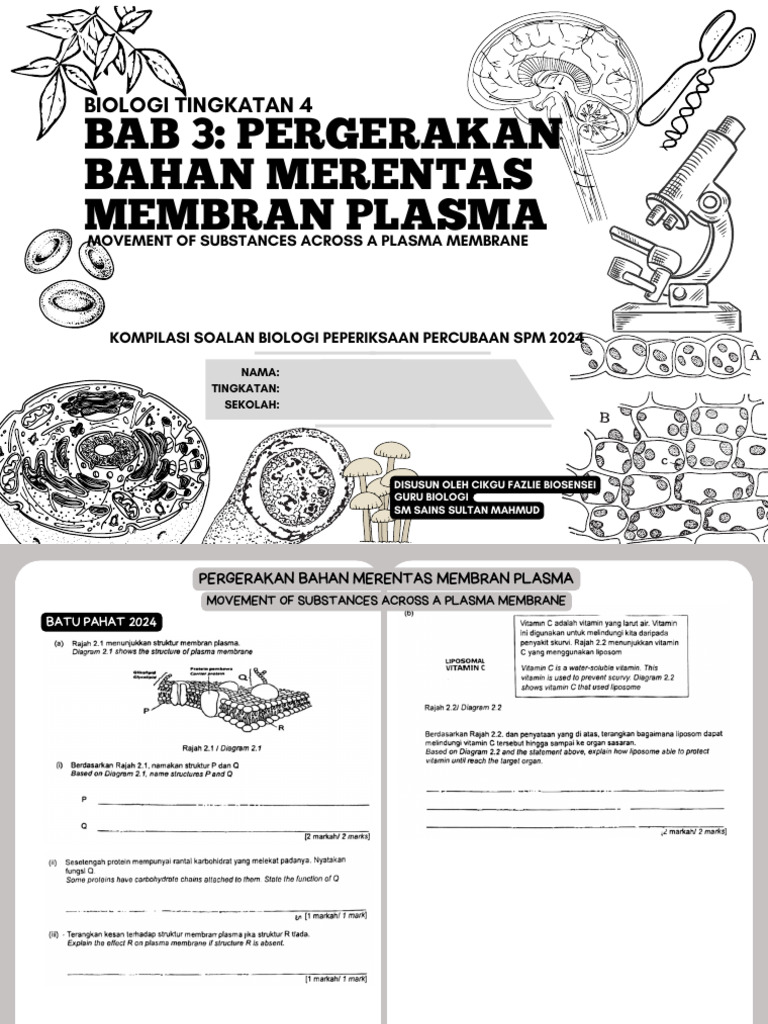 BAB 3-PEGERAKAN BAHAN MERENTAS MEMBRAN PLASMA | PDF