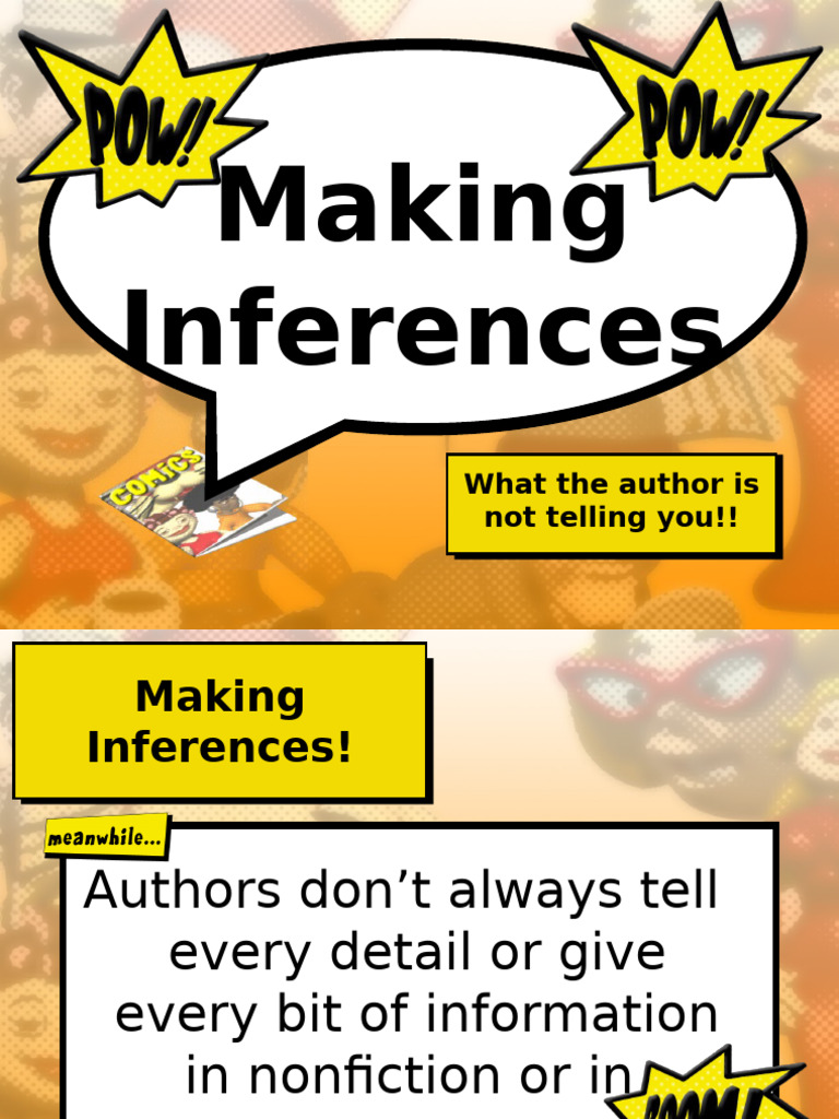 Making Inferences With Comics Powerpoint Lesson | PDF