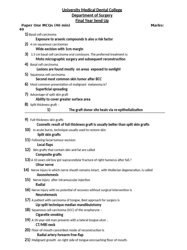 Sendup Paper A MCQs - Key - Short | PDF | Shock (Circulatory) | Medical Specialties