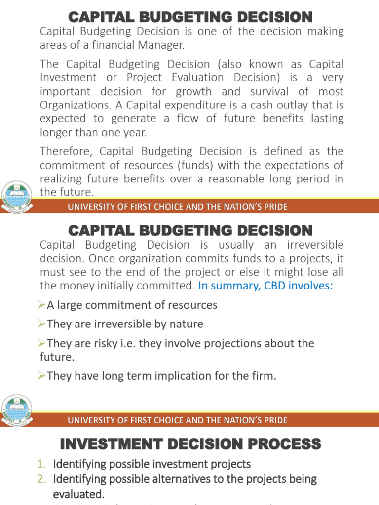 Capital Budgeting Decision 3.0 | PDF | Net Present Value | Internal ...