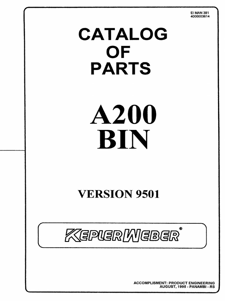 Catalog of Parts - A200 Bin | PDF