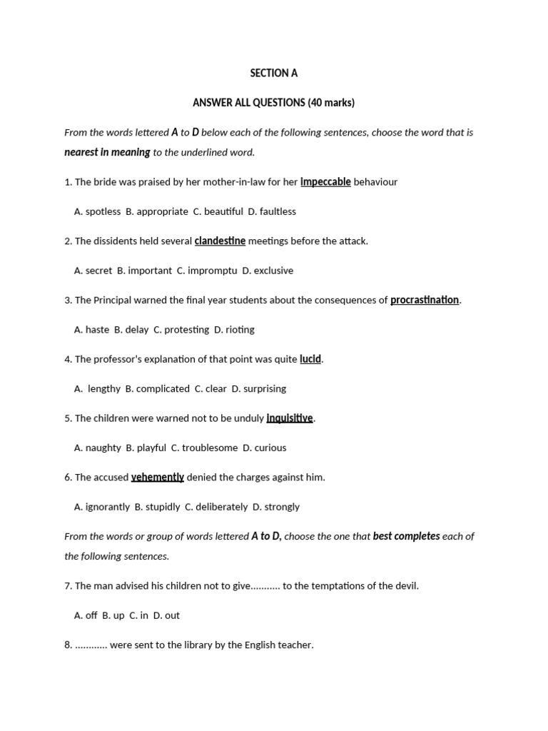 Mock Questions | PDF | Robbery