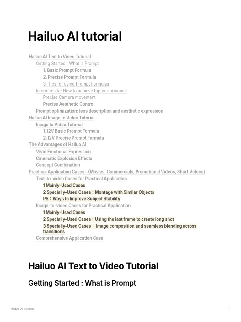 Hailuo-MInimax-AI-tutorial Ingles | PDF | Camera | Shadow