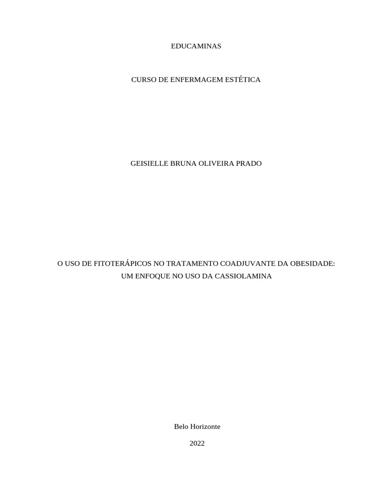 CAPA TCC | PDF | Obesidade