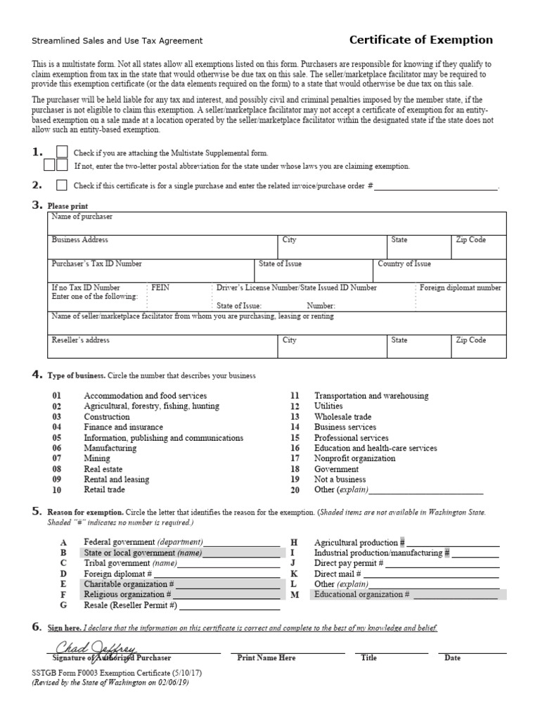 SSTGB Exemption Certificate Guide | PDF | Tax Exemption | Taxes