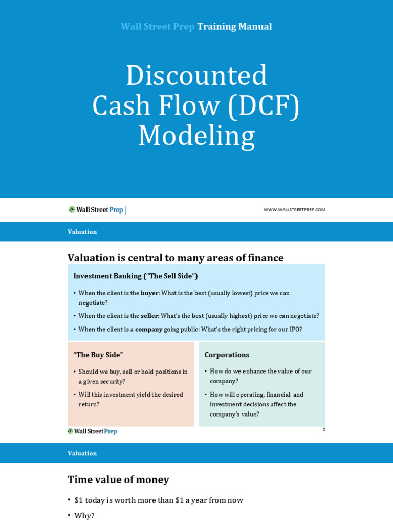 DCF Modeling and Valuation Techniques | PDF | Discounted Cash Flow ...