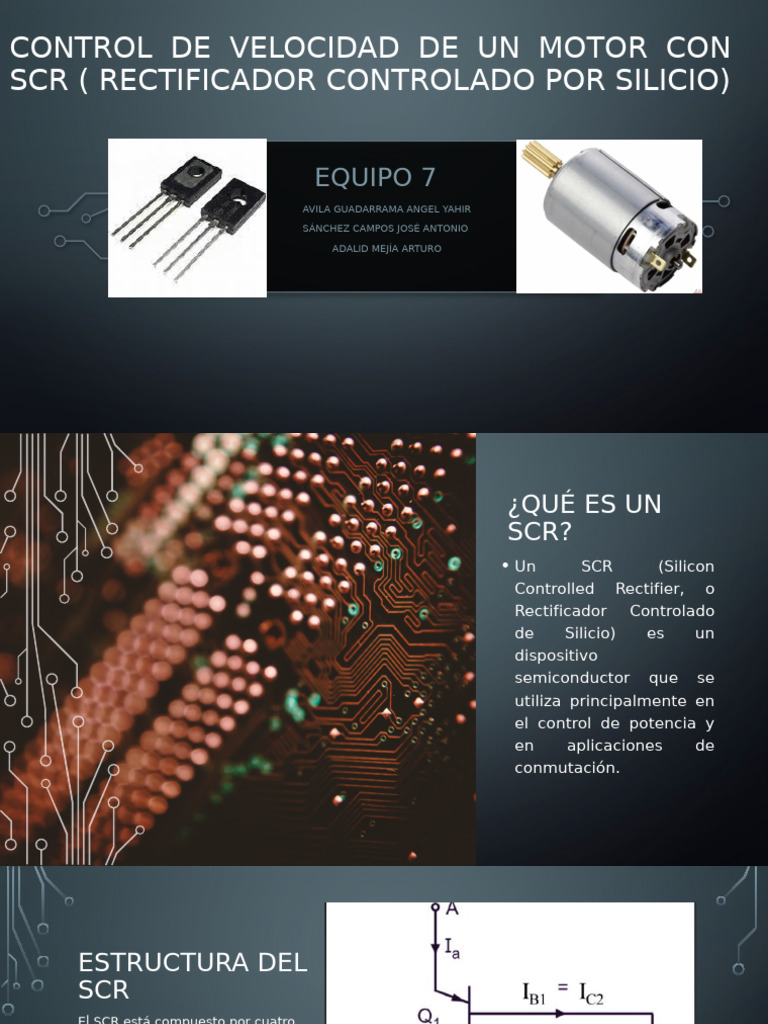Control Motor con SCR: Guía Completa | PDF | Red eléctrica | Corriente ...