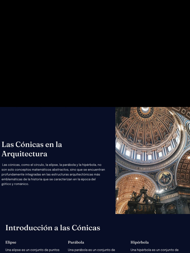Aplicación de Las Conicas en La Arquitectura | PDF