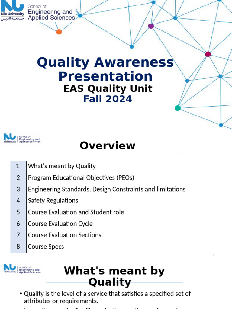 ECEN101C - Lecture 0 - Quality Awareness Presentation - Fall 2024-SP2025 | PDF | Course ...