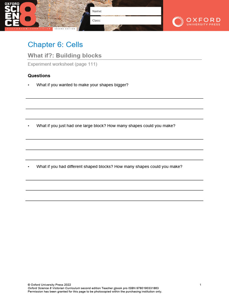 Chapte 6 What If Experiment Worksheet | PDF