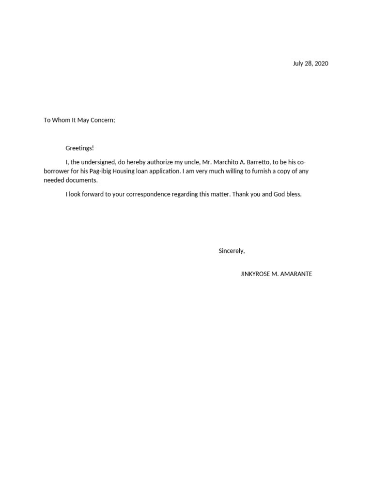 Letter of Conformity | PDF