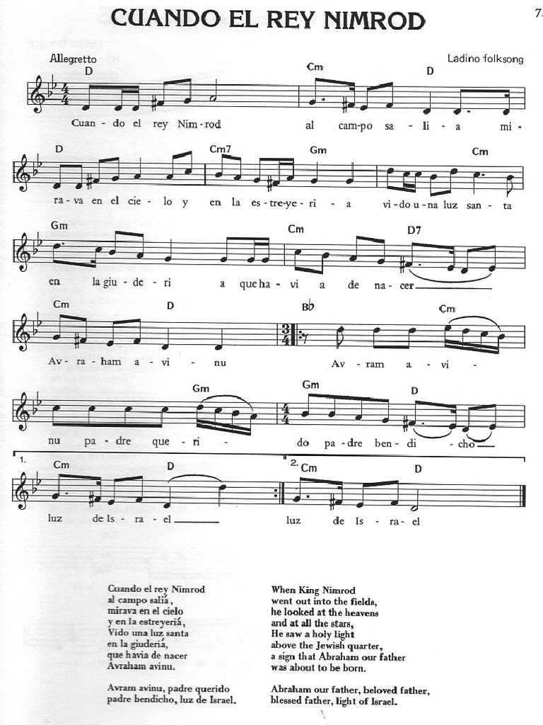 Cuando El Rey Nimrod (Avram Avinu) | PDF