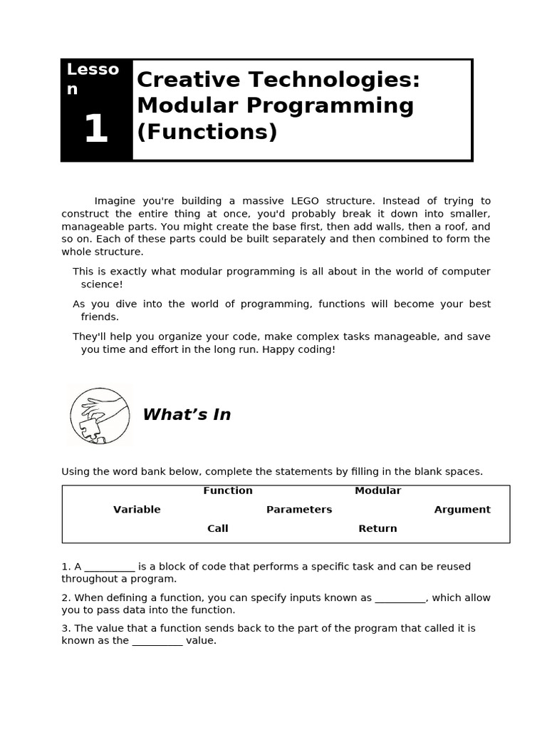 Lesson 6 Pdf Parameter Computer Programming Computer Programming 4056