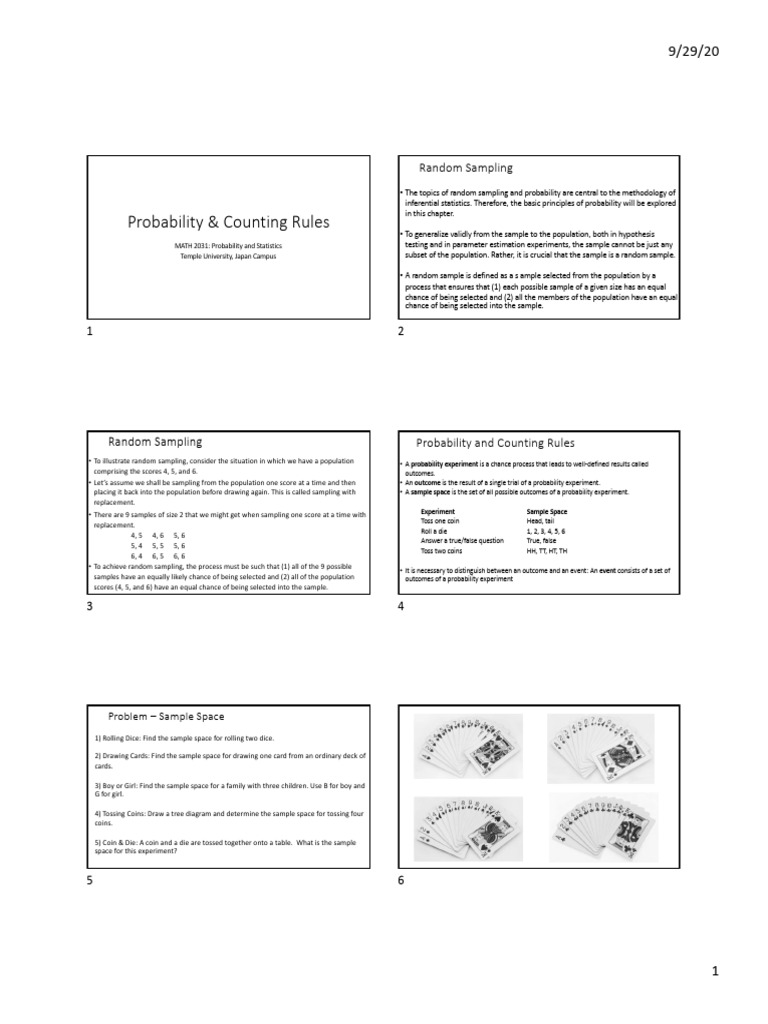 4-1 Probability and Counting Rules | PDF | Probability | Sampling (Statistics)