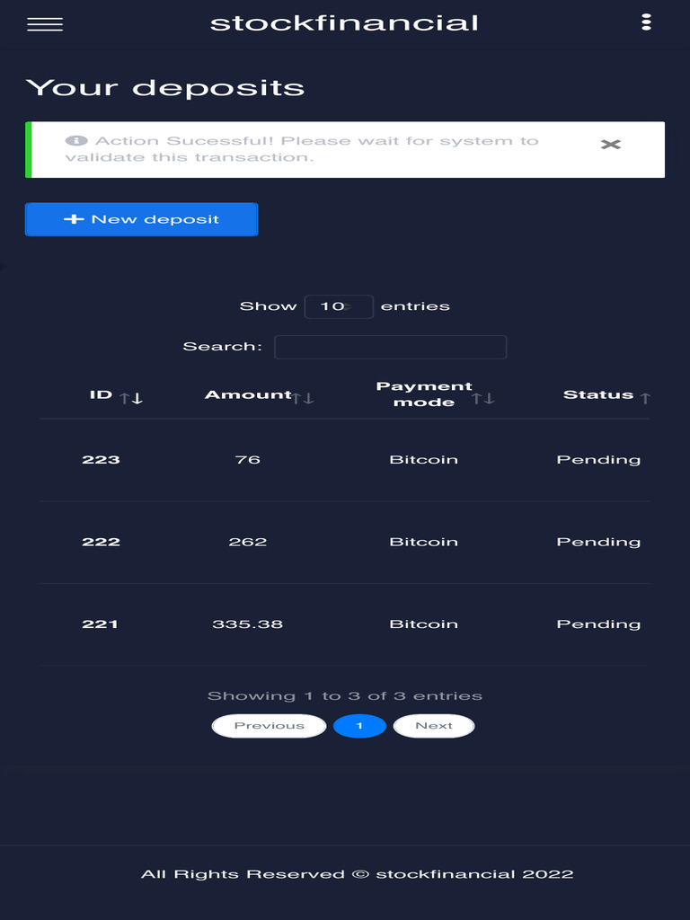 Stockfinancial Deposits | PDF