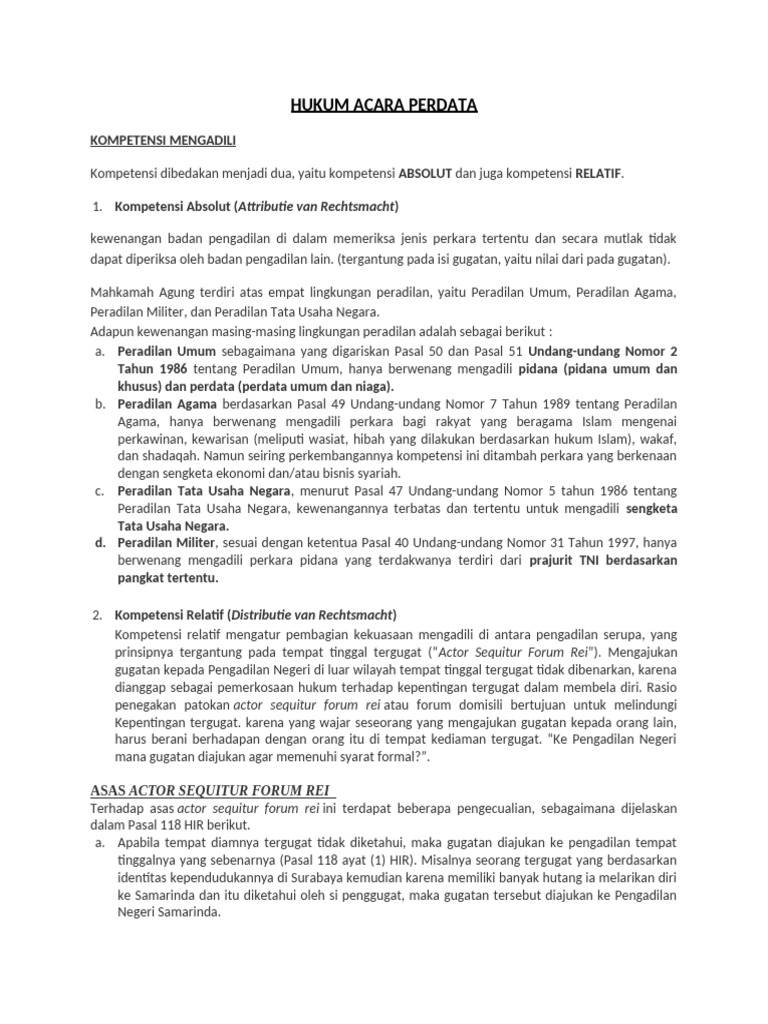 Hukum Acara Perdata | PDF