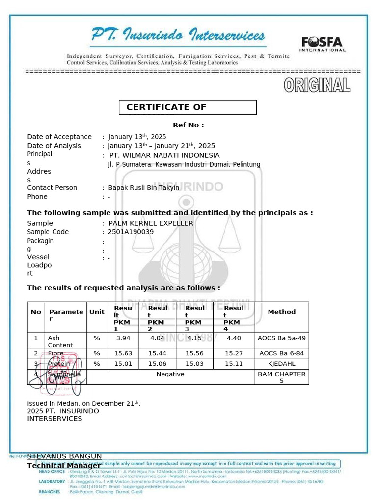 HASIL ANALISA PKE JANUARY | PDF