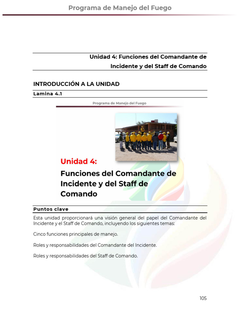 Unidad 4. Funciones Del Comandante Del Incidente y Staff de Comando | PDF