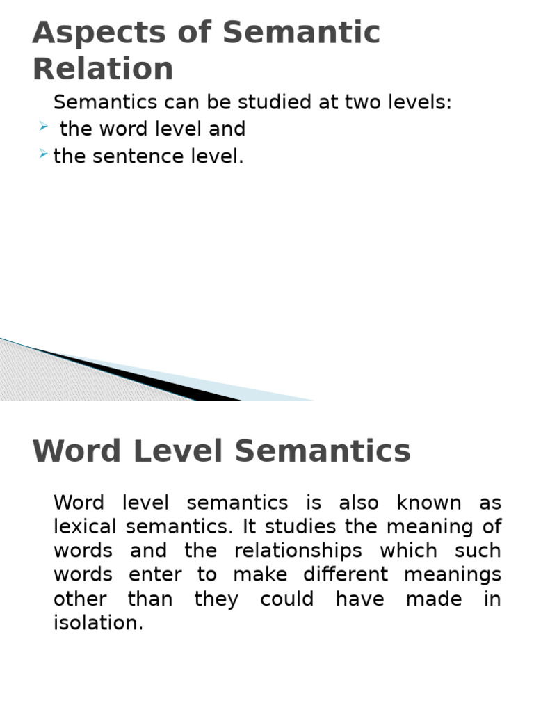 Week 4 Semantics | PDF | Language Mechanics | Semiotics