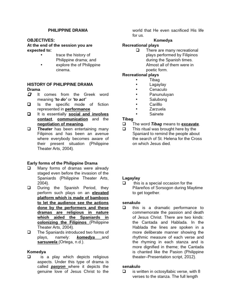 PHILIPPINE-DRAMA | PDF | Philippines