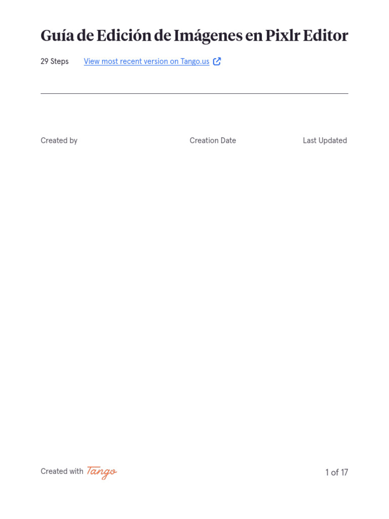 Guía de Edición de Imágenes en Pixlr Editor | PDF