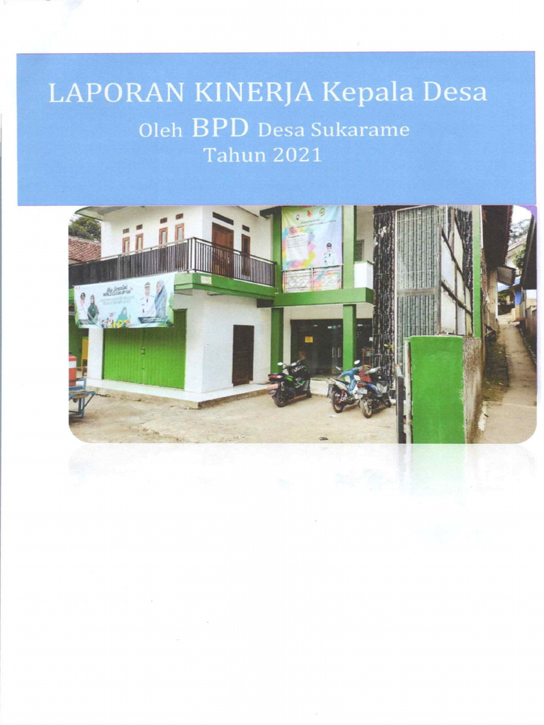 Laporan Hasil Pengawasan BPD (Contoh) | PDF