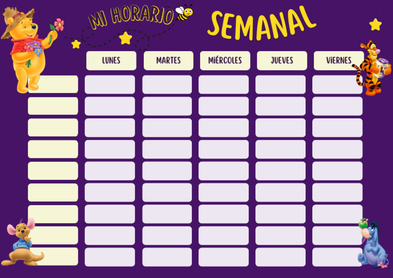 Horario Winnie de Pooh | PDF