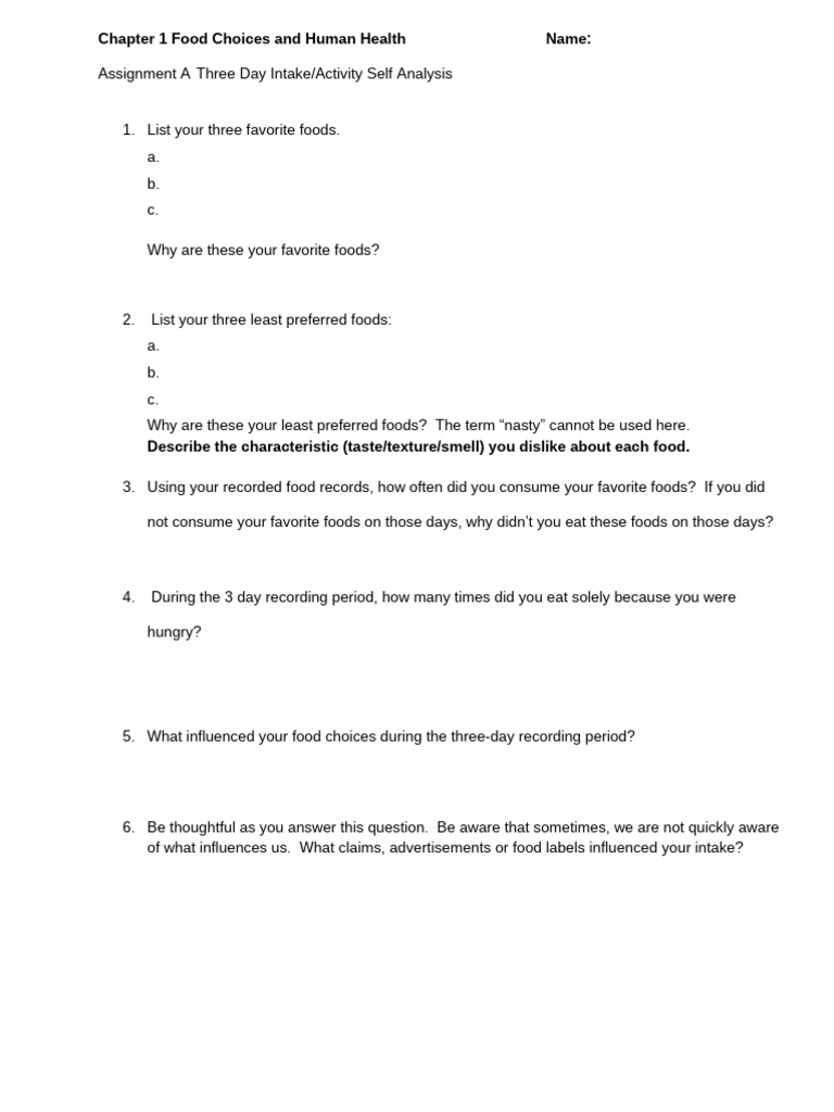 Asmt A CH 1 Worksheet - Form | PDF