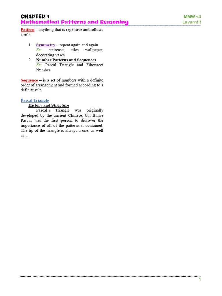 Understanding Patterns and Sequences | PDF
