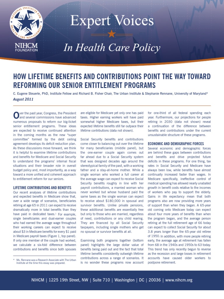 Reforming Our Senior Entitlement Programs | PDF | Social Security ...