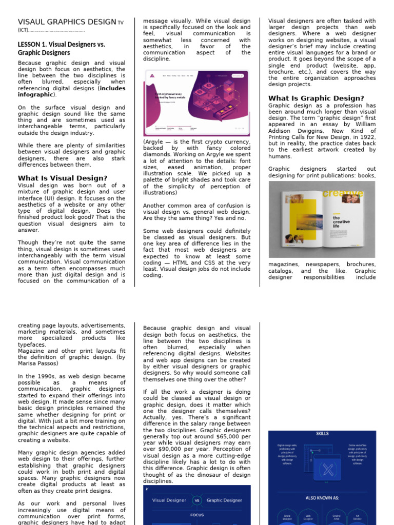 Lesson 1. Visual & Graphic Design | PDF | Graphic Design ...