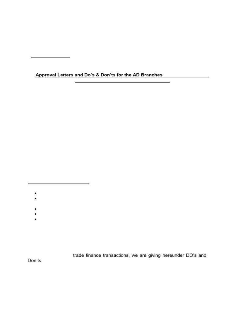 Approval Letters and Do's & Don'ts | PDF | Bill Of Lading | Receipt
