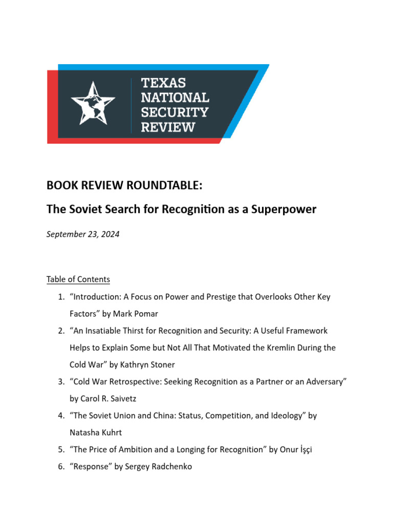 To Run The World Roundtable PDF | PDF | Soviet Union | World Politics