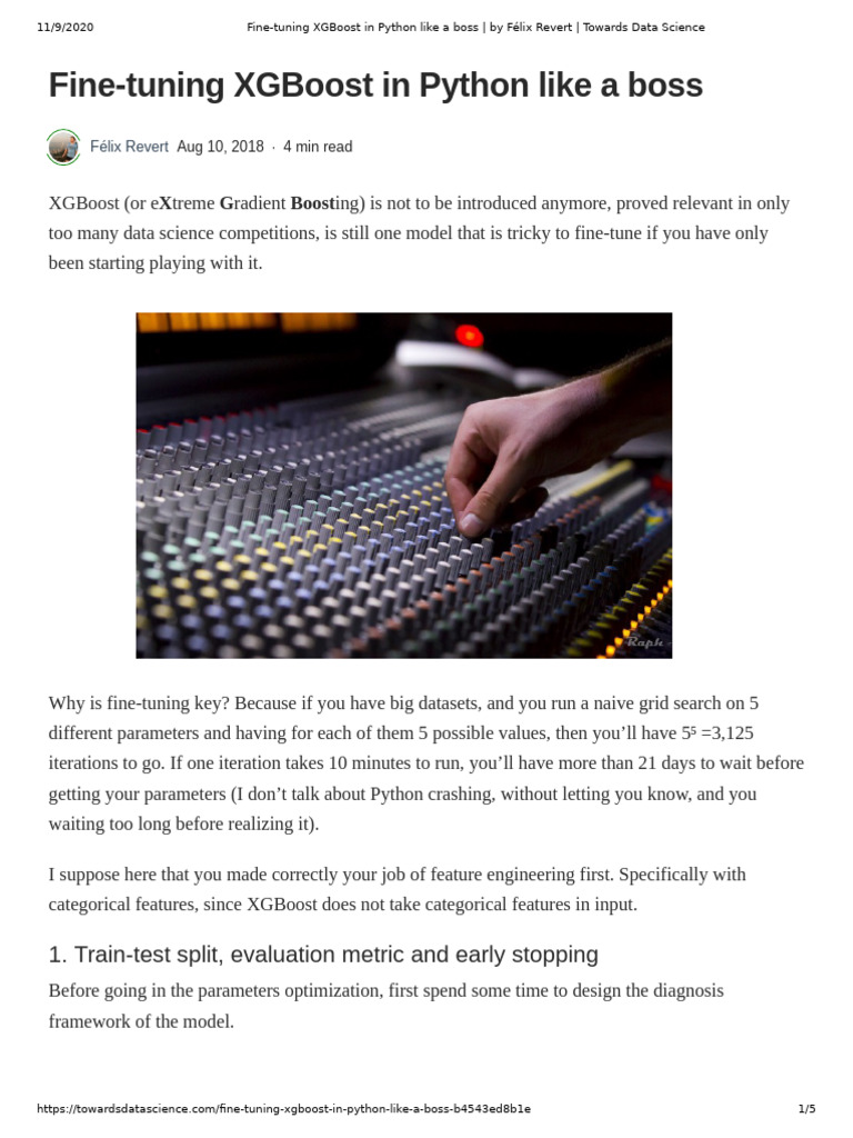 Fine-tuning XGBoost in Python like a boss _ by Félix Revert _ Towards Data Science | PDF ...