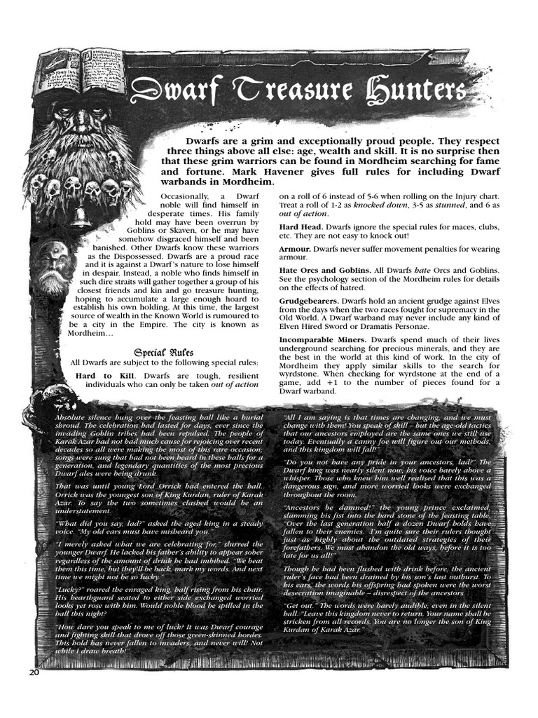 Dwarf Treasure Hunters | PDF
