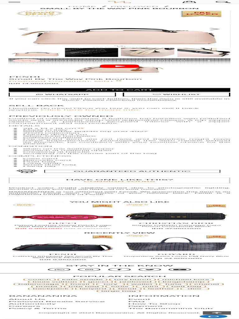 Fendi Small by The Way Pink Bourbon | PDF