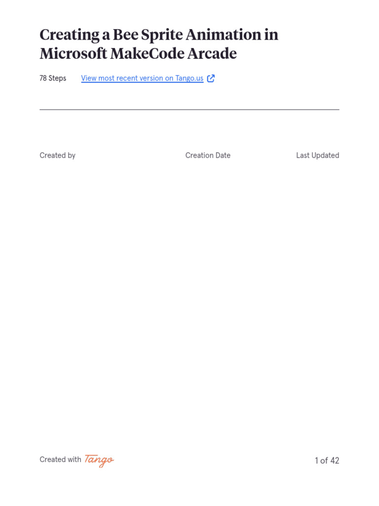 Creating A Bee Sprite Animation in Microsoft MakeCode Arcade | PDF | Computing