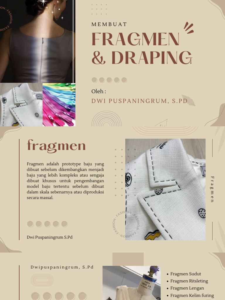Pembuatan Fragmen Baju dan Draping | PDF