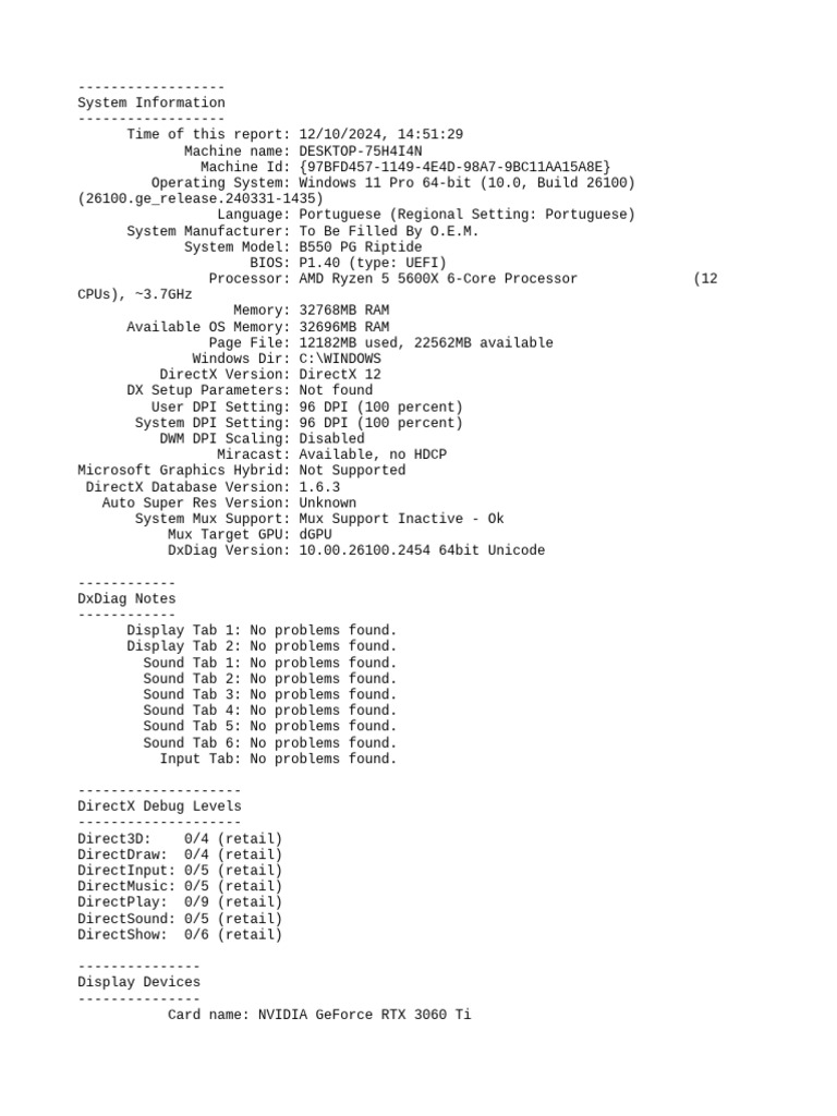 DX Diag | PDF | Device Driver | Software